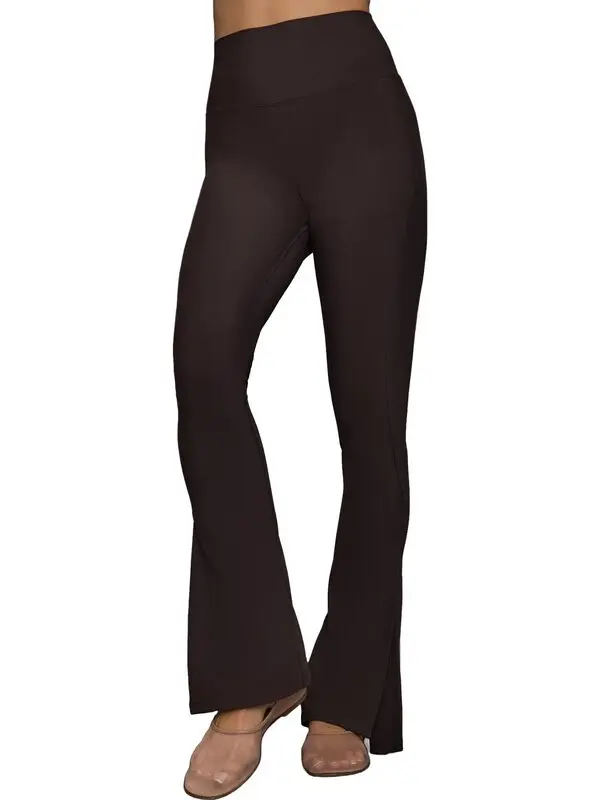 Carbon38 Split Bootcut Legging In Melt - Chocolate Torte