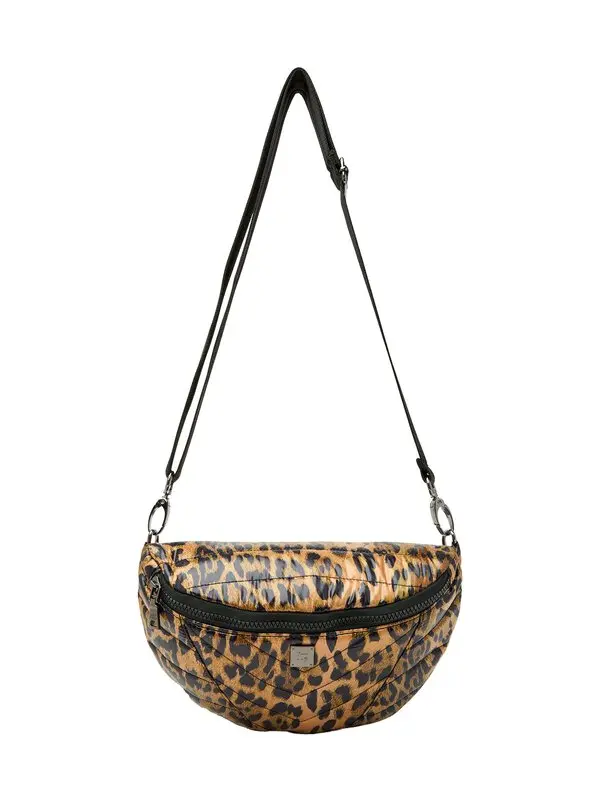 THINK ROYLN Quilted Crossbody Bag - Leopard/black