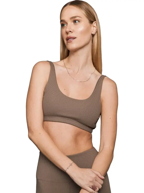 Carbon38 Ribbed Bra - Caribou