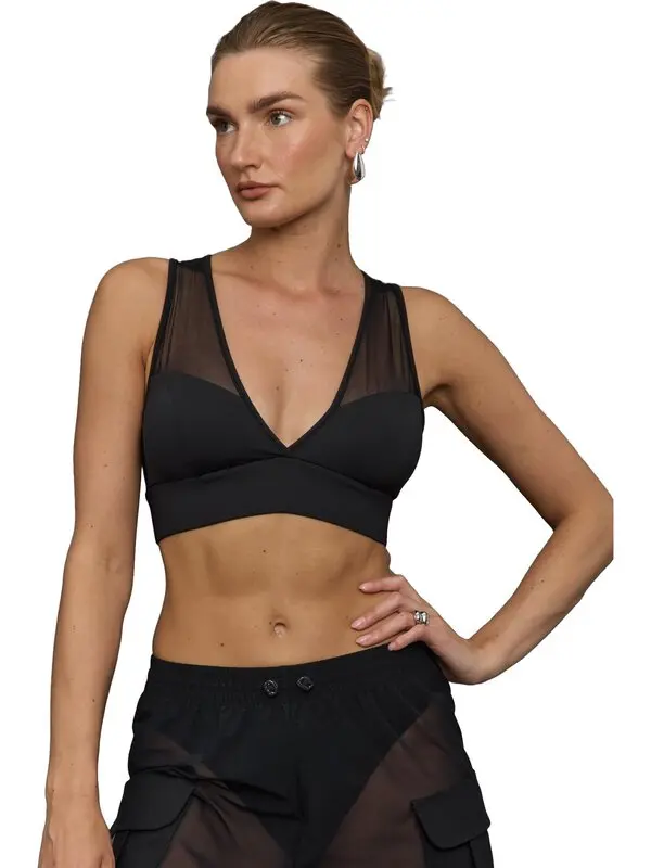 MICHI Solstice Longline Bra - Black