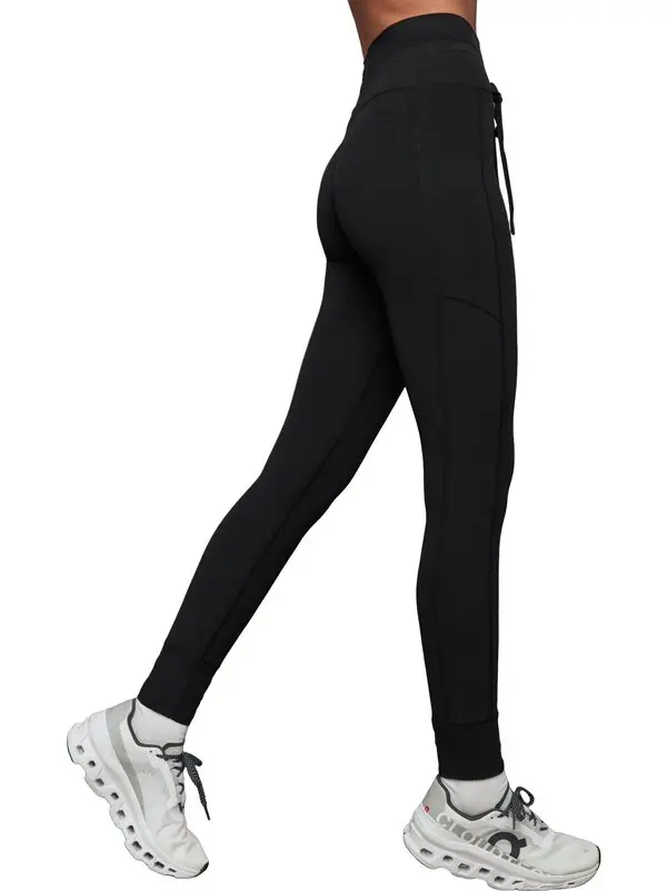 Carbon38 High Rise Sport Pocket Legging In Melt - Black