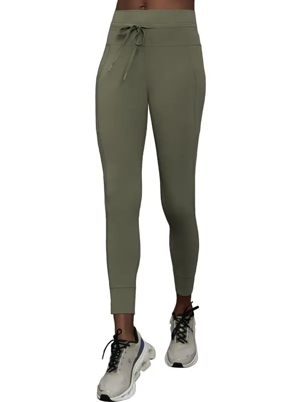 Carbon38 High Rise Sport Pocket Legging In Melt - Moss