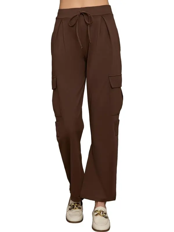 PORT DE BRAS Slit Cargo Pant - Dark Chocolate