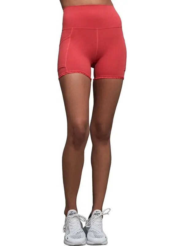 Carbon38 Pleated Shortie - Tomato