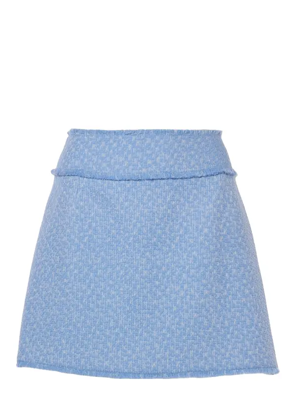 Dolce & Gabbana Wool-blend Tweed Miniskirt - Blue