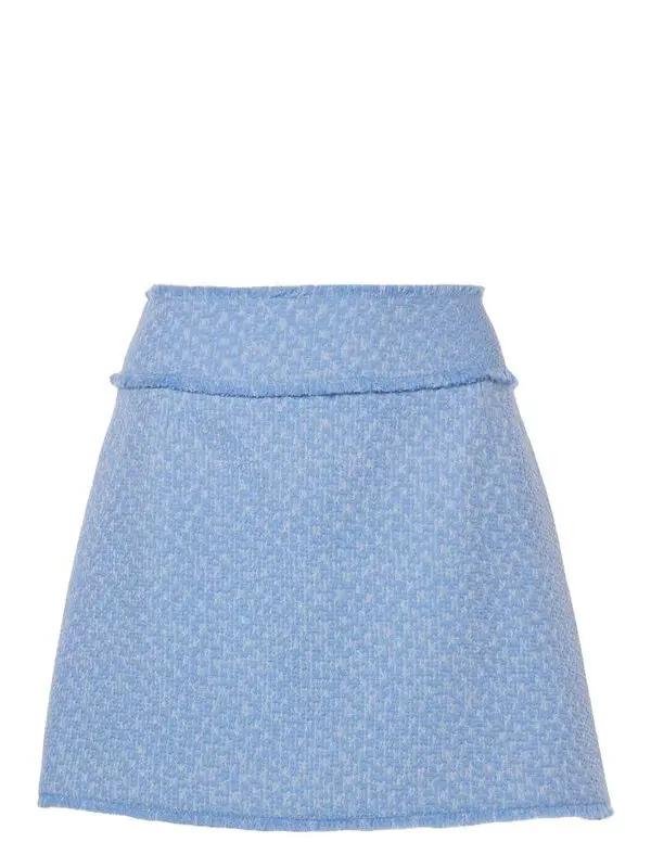 Dolce & Gabbana Wool-blend Tweed Mini Skirt - Blue