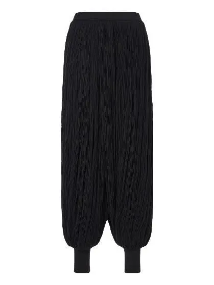 Alaïa Fringed Wool Balloon Pants - Black