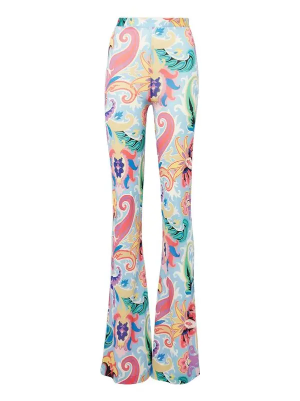 Etro Paisley High-rise Flared Pants - Multicoloured