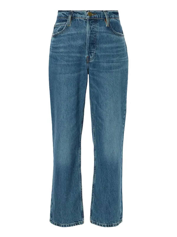 FRAME The Slouchy Straight Leg Jeans - Blue