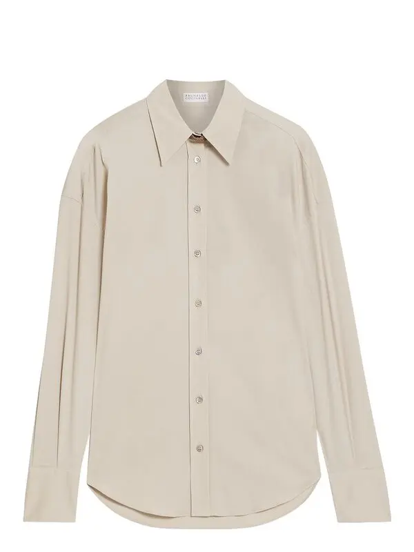 Brunello Cucinelli Bead-embellished Shirt - Beige