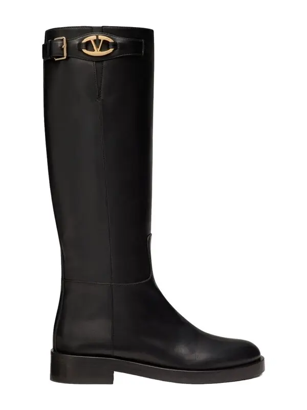 Valentino Garavani 30mm Vlogo The Bold Edition Boots - Black