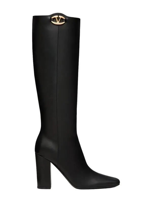 Valentino Garavani 100mm Vlogo The Bold Edition Boots - Black