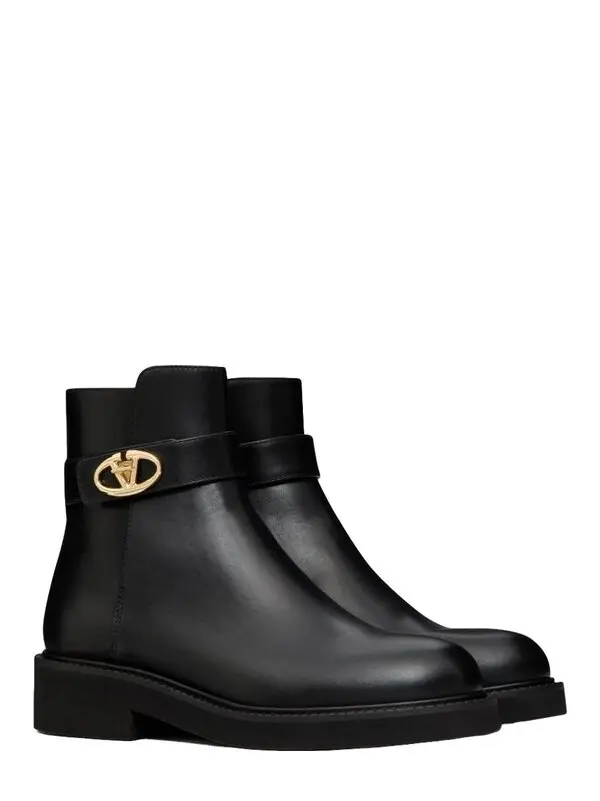 Valentino Garavani 40mm Vlogo Locker Ankle Boots - Black