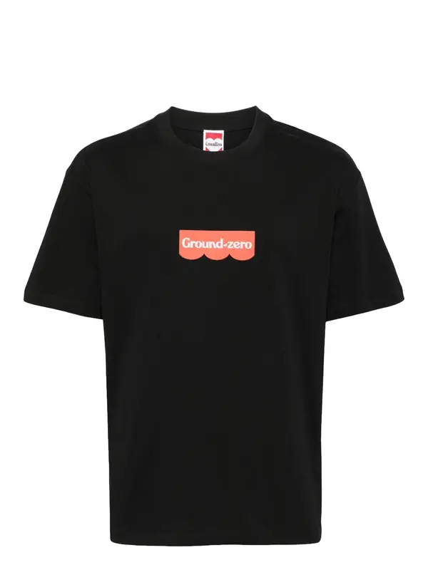 GROUND ZERO Logo-print T-shirt - Black