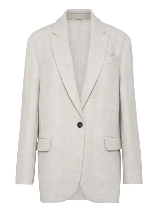Brunello Cucinelli Monili-embellished Blazer - White