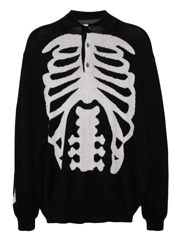 TAKAHIROMIYASHITA THESOLOIST. Skeleton-print Sweater - Black