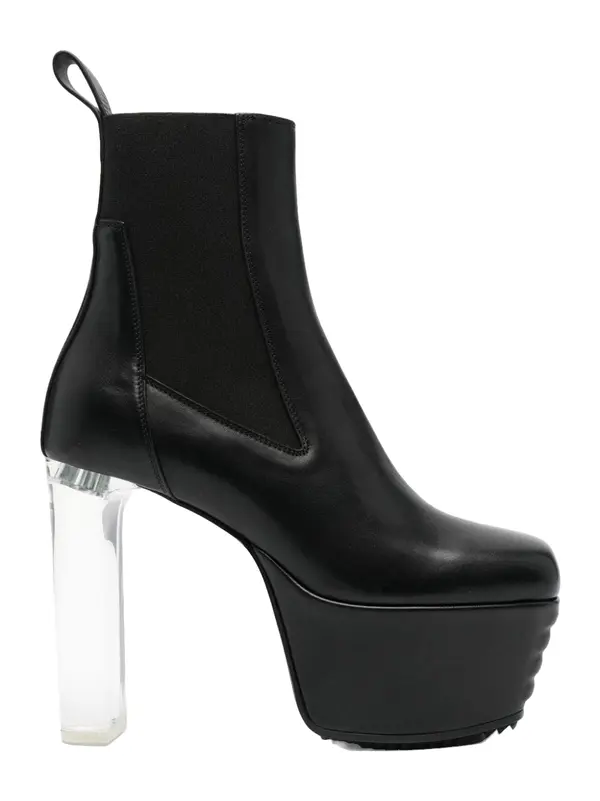 Rick Owens 135mm Minimal Grill Beatle 65 Boots - Black