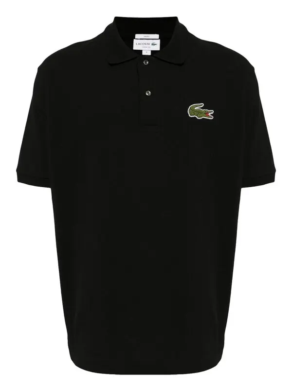 Lacoste Logo-appliqué Polo Shirt - Black