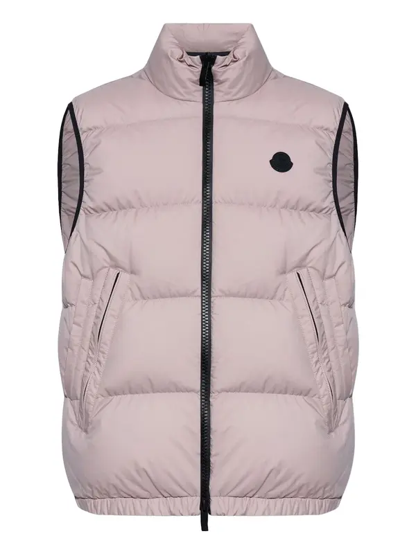 Moncler Fedare Logo-patch Down Gilet - Pink