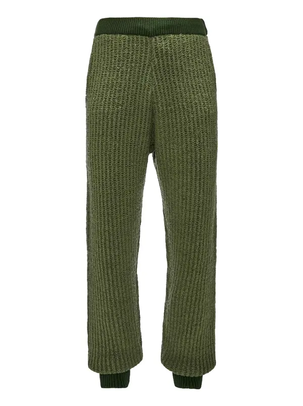 JW Anderson Wool Blend Knitted Trousers - Green