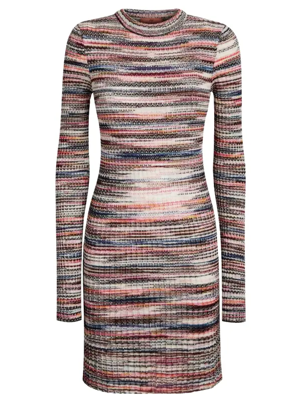 Missoni Mélange-effect Mini Dress - Neutrals