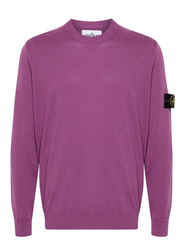 Stone Island Compass Badge Sweater - Purple