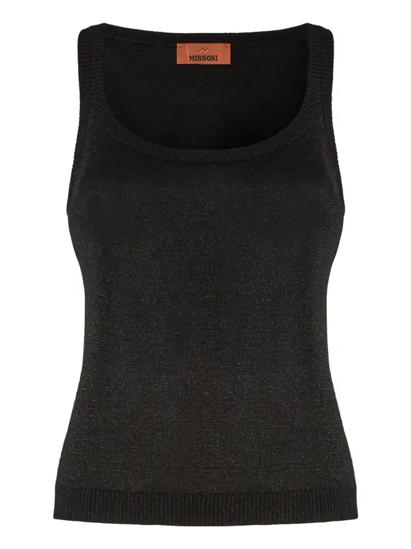 Missoni Metallic-threading Tank Top - Black