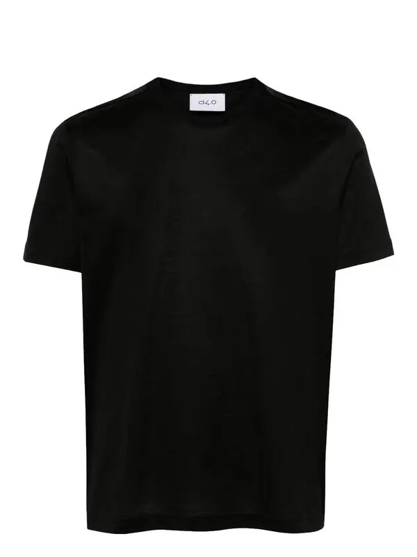 D4.0 Cotton T-shirt - Black