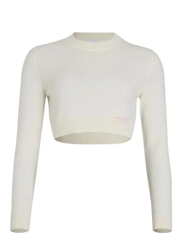 PATOU Cropped Sweater - White