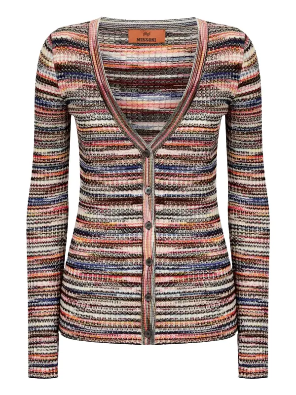 Missoni Striped Knit Cardigan - Orange