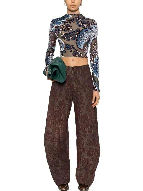 Etro Jacquard Velvet Top - Blue