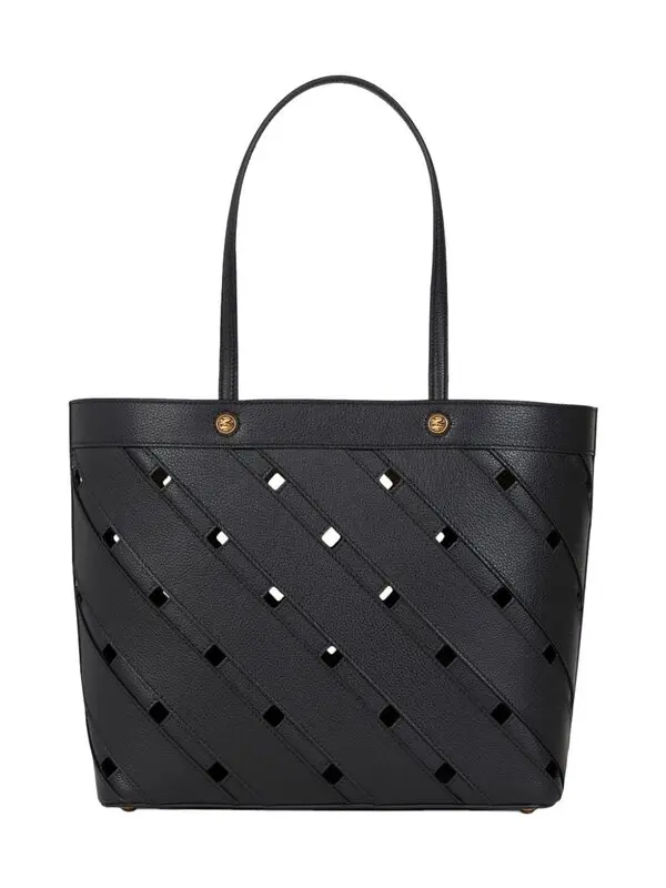 Etro Woven Leather Tote - Black
