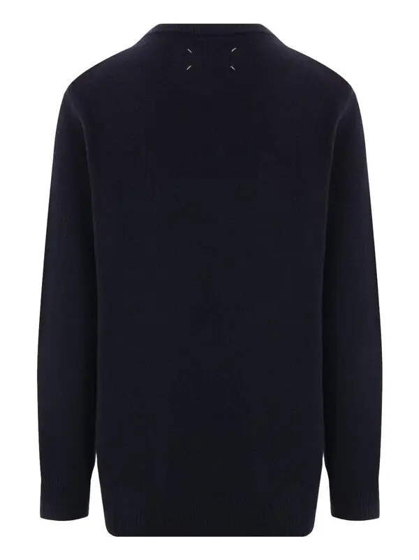 MAISON MARGIELA Four-stitch Wool Jumper - Blue