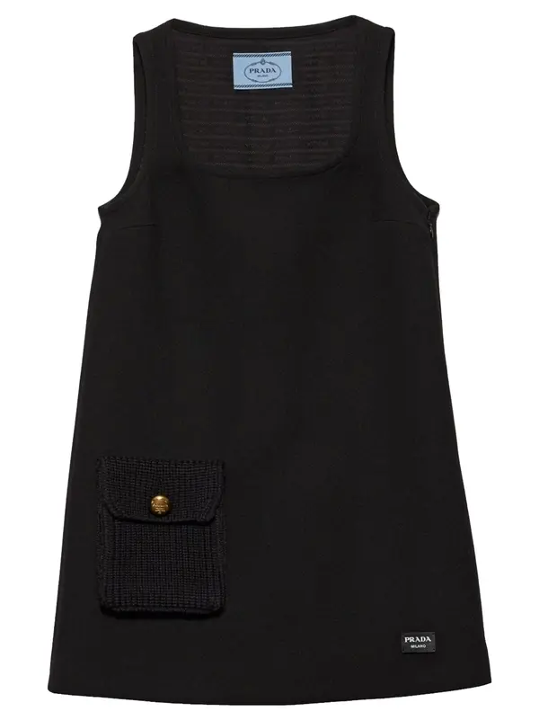 Prada Natté Mini Dress - Black