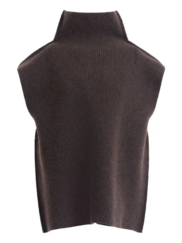 Marni Ribbed Virgin Wool Vest - Brown
