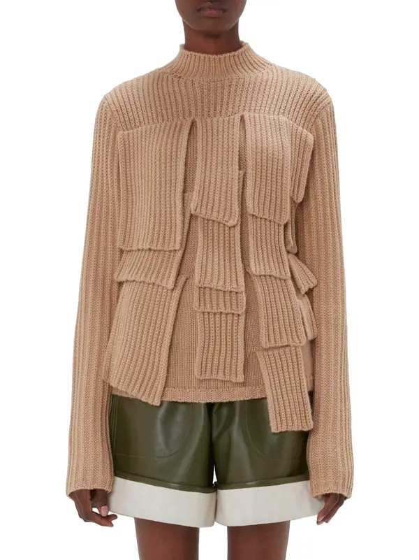 JW Anderson Panelled Ribbed Jumper - Neutrals