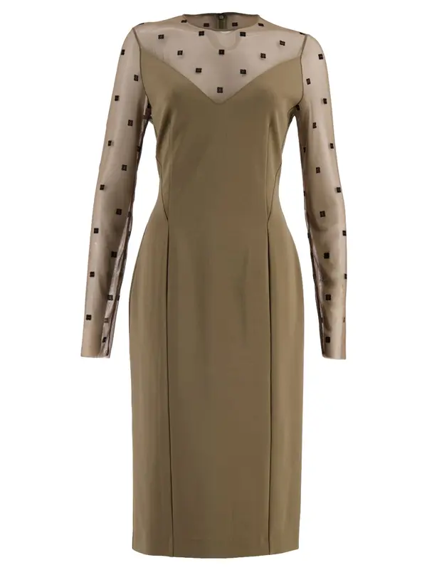 Givenchy Logo-jacquard Midi Dress - Green
