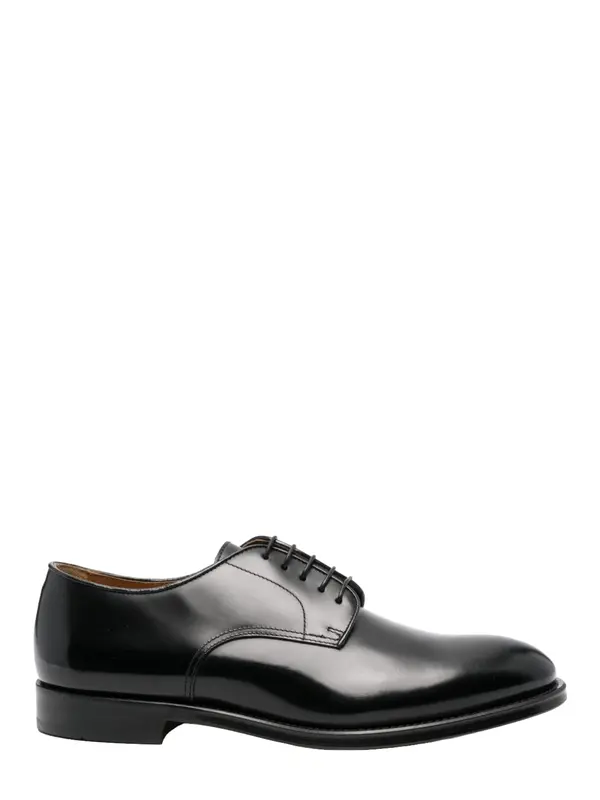 DOUCAL'S Leather Derby Shoes - Black