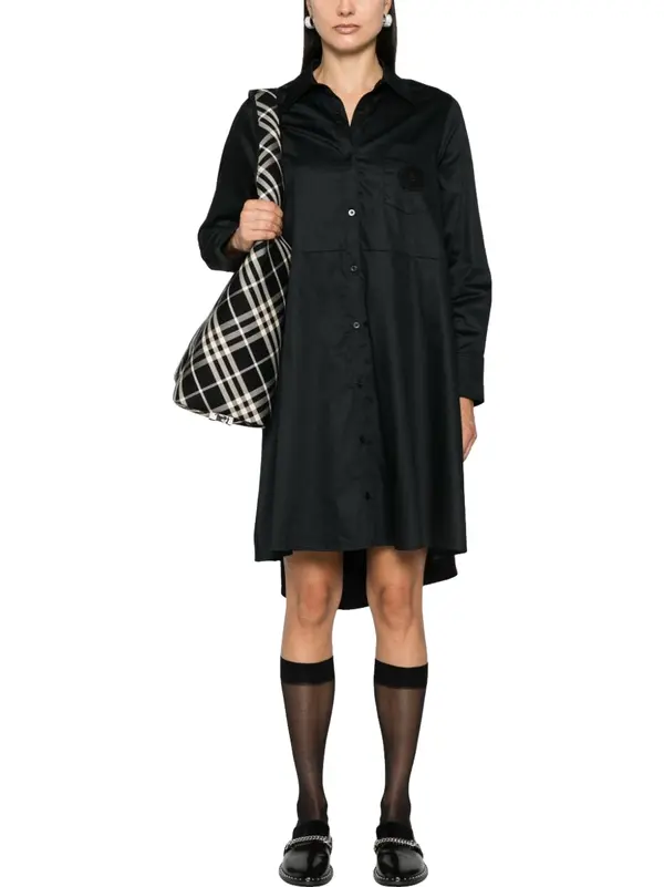 Viktor & Rolf Embroidered-patch Shirt Dress - Black