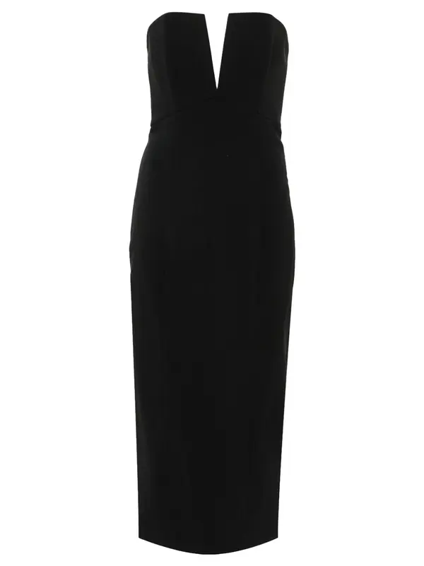 Roland Mouret Strapless Midi Dress - Black