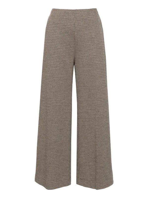 Harris Wharf London Tattersall-check Flared Trousers - Brown