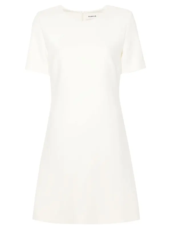 P.a.r.o.s.h Shift Mini Dress - White