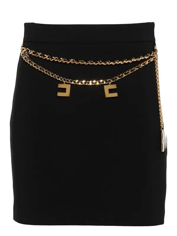 Elisabetta Franchi Chain-link Mini Skirt - Black