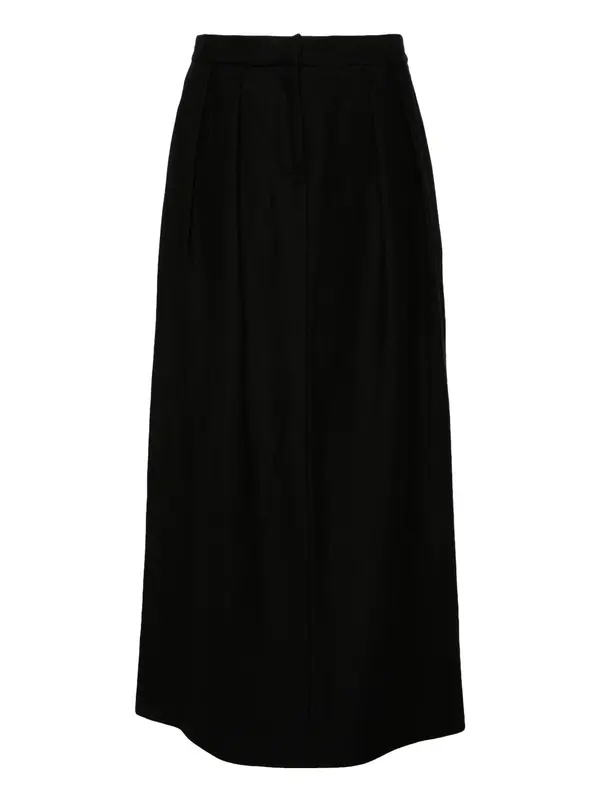 Fabiana Filippi Pleat-detail Midi Skirt - Black