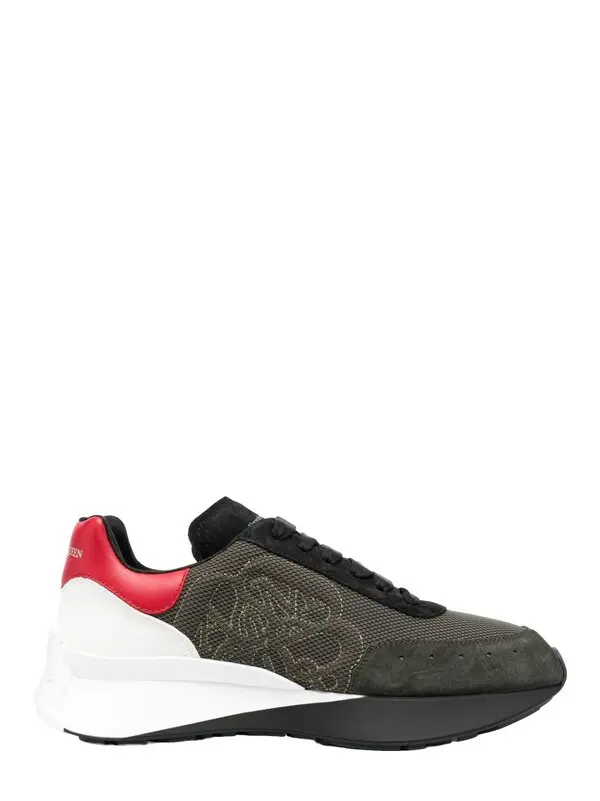 Alexander McQueen Sprint Runner Sneakers - Khaki/multicolour