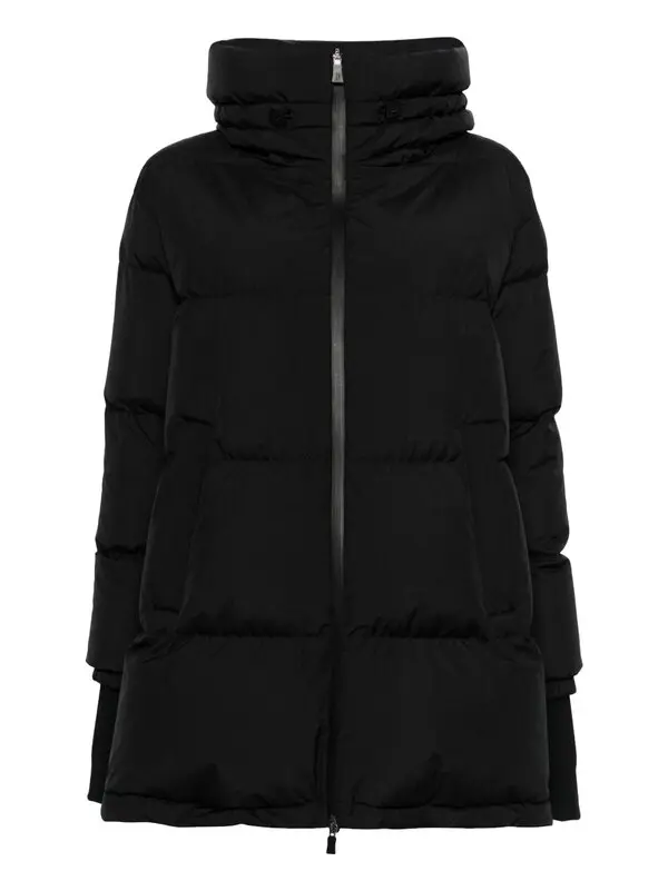 Herno Logo Keeper Loop Coat - Black