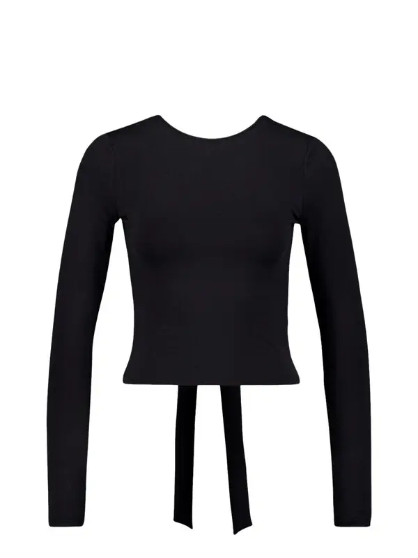 Balenciaga Knot-detail Long-sleeved Top - Black