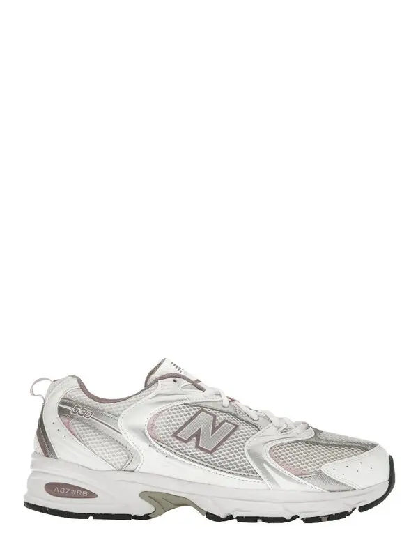 NEW BALANCE 530 Lace Up Sneakers - White/silver Metallic/ice Wine