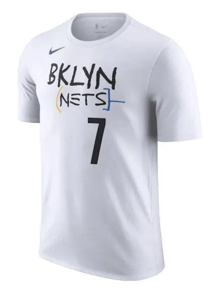 Nike Nba Brooklyn Nets Kevin Durant City Edition T-shirt - White