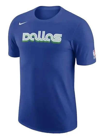Nike Nba Dallas Mavericks City Edition Logo T-shirt - Blue/white